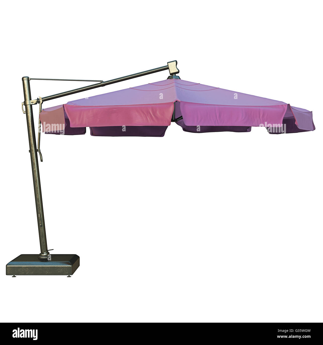 Beach umbrella, side view Stock Photo - Alamy