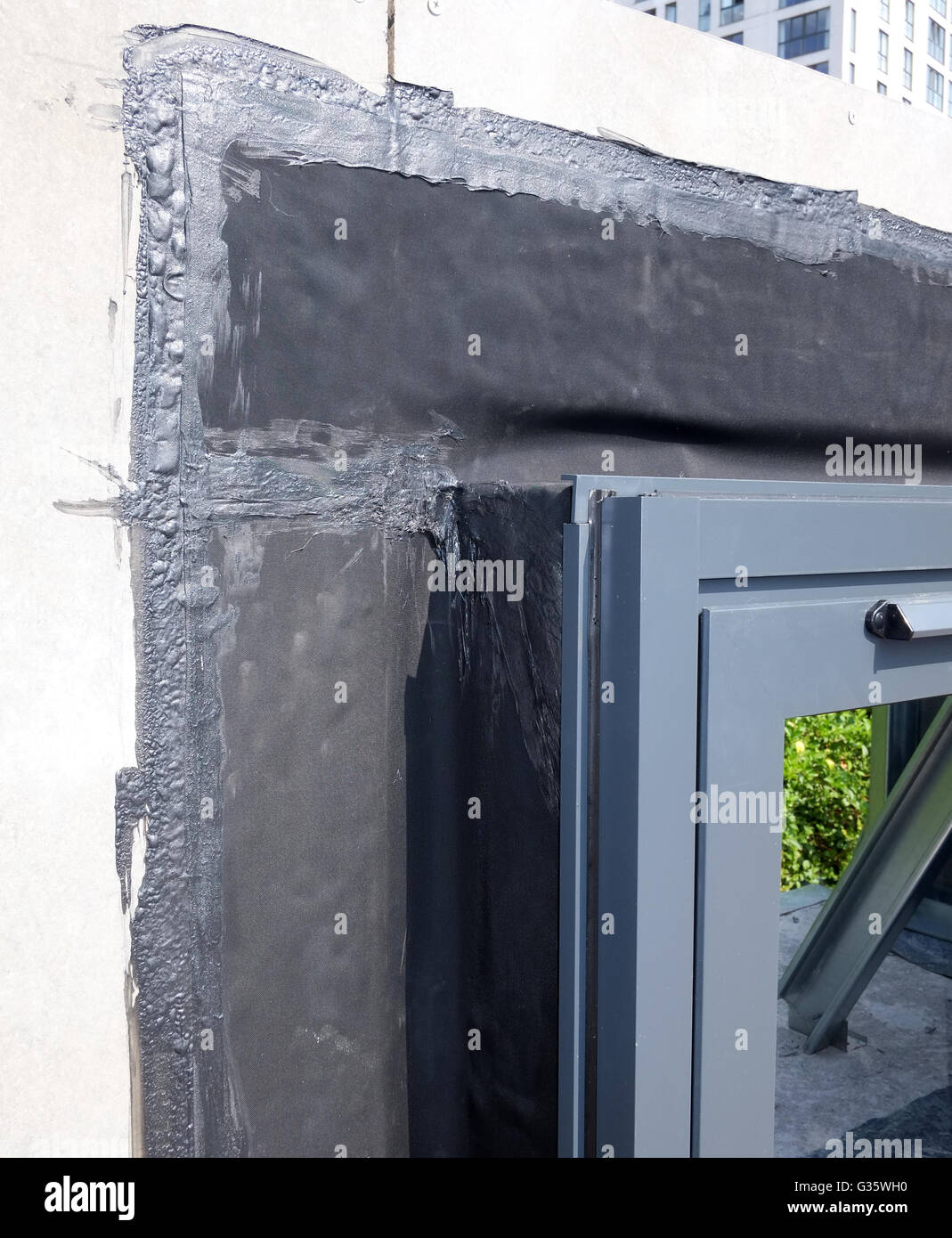 Construction detail of a metal window and damp proof membrane. June ...