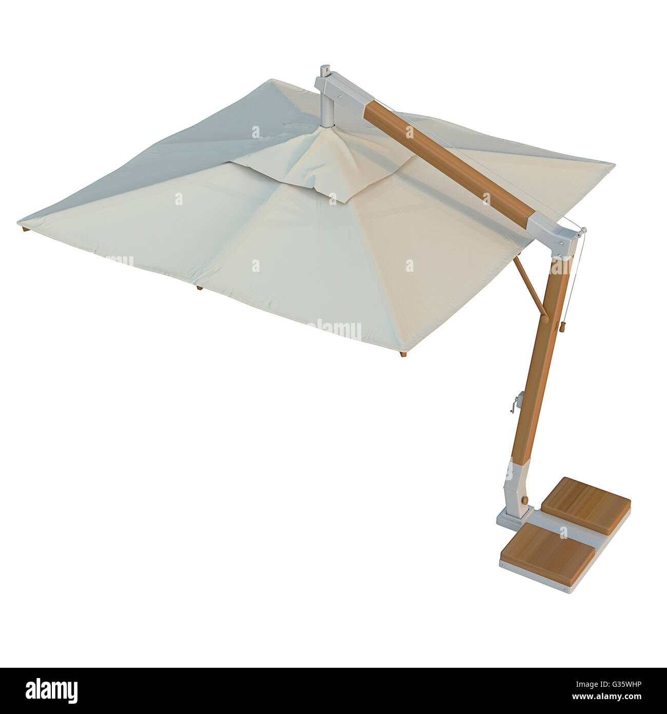 Square open beach umbrella Stock Photo - Alamy