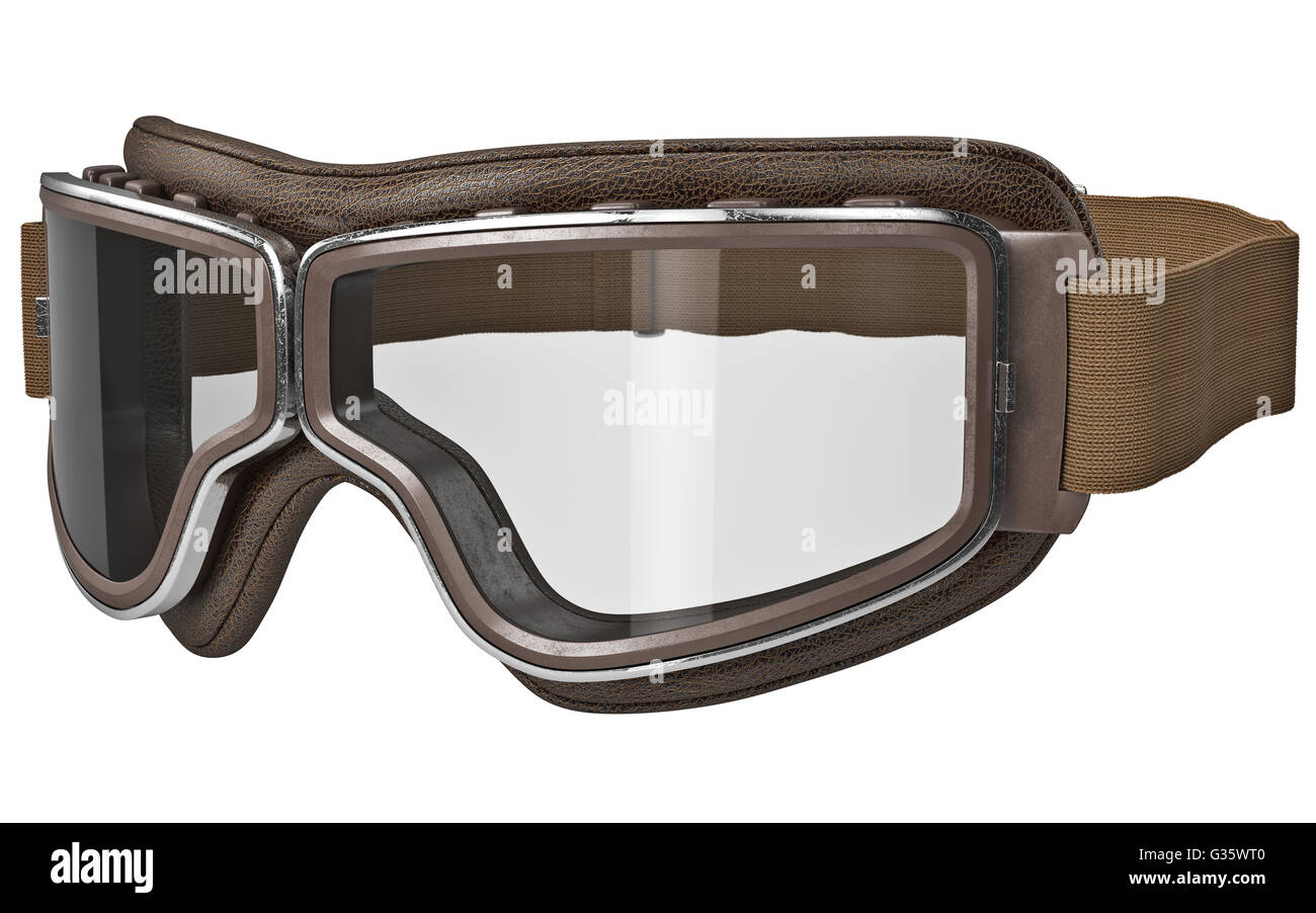 Brown goggles in vintage style Stock Photo - Alamy