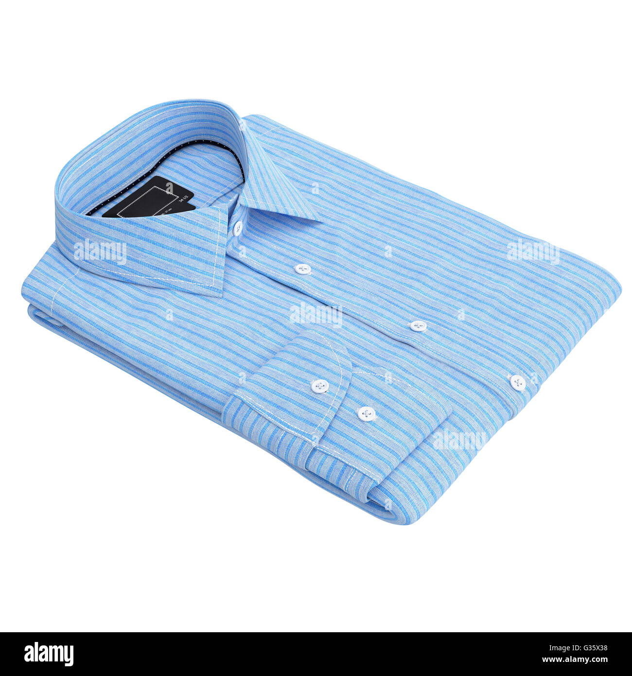 Classic folded shirt blue Stock Photo - Alamy
