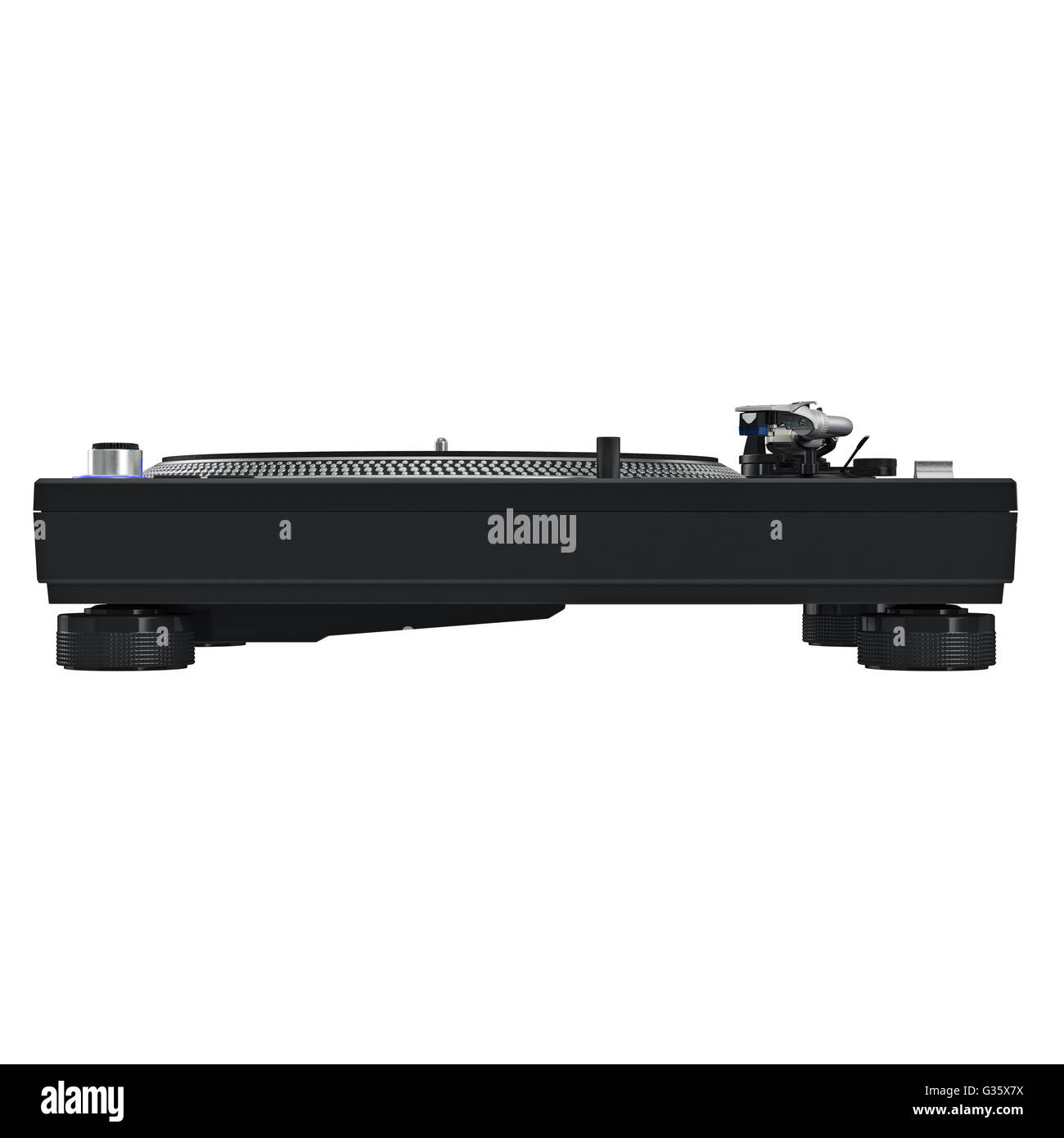 Panel dj vinyl player, front view Stock Photo - Alamy