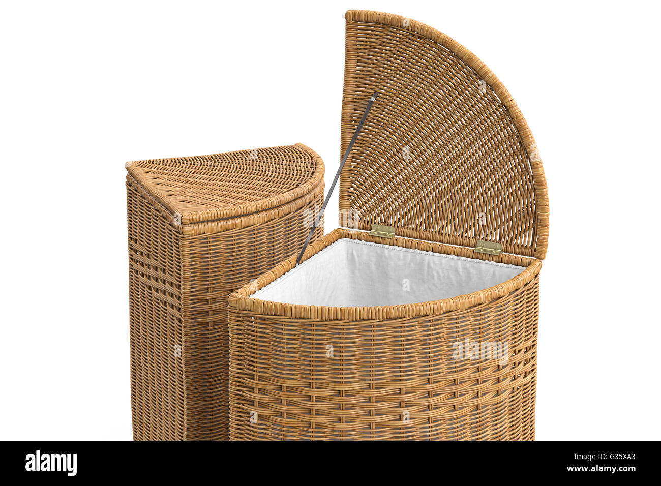 Empty wicker baskets decorative Stock Photo - Alamy