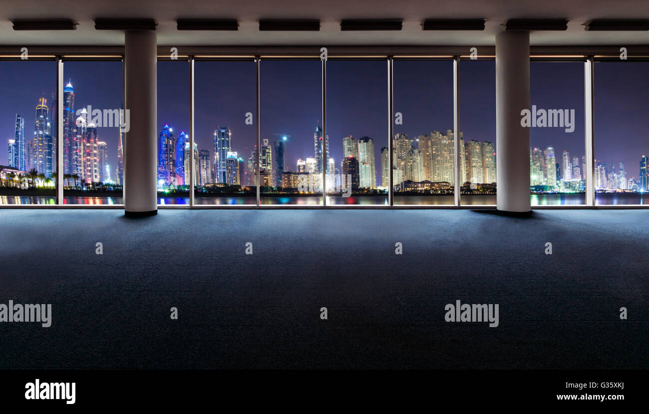 Panoramic windows empty office interior hi-res stock photography and ...