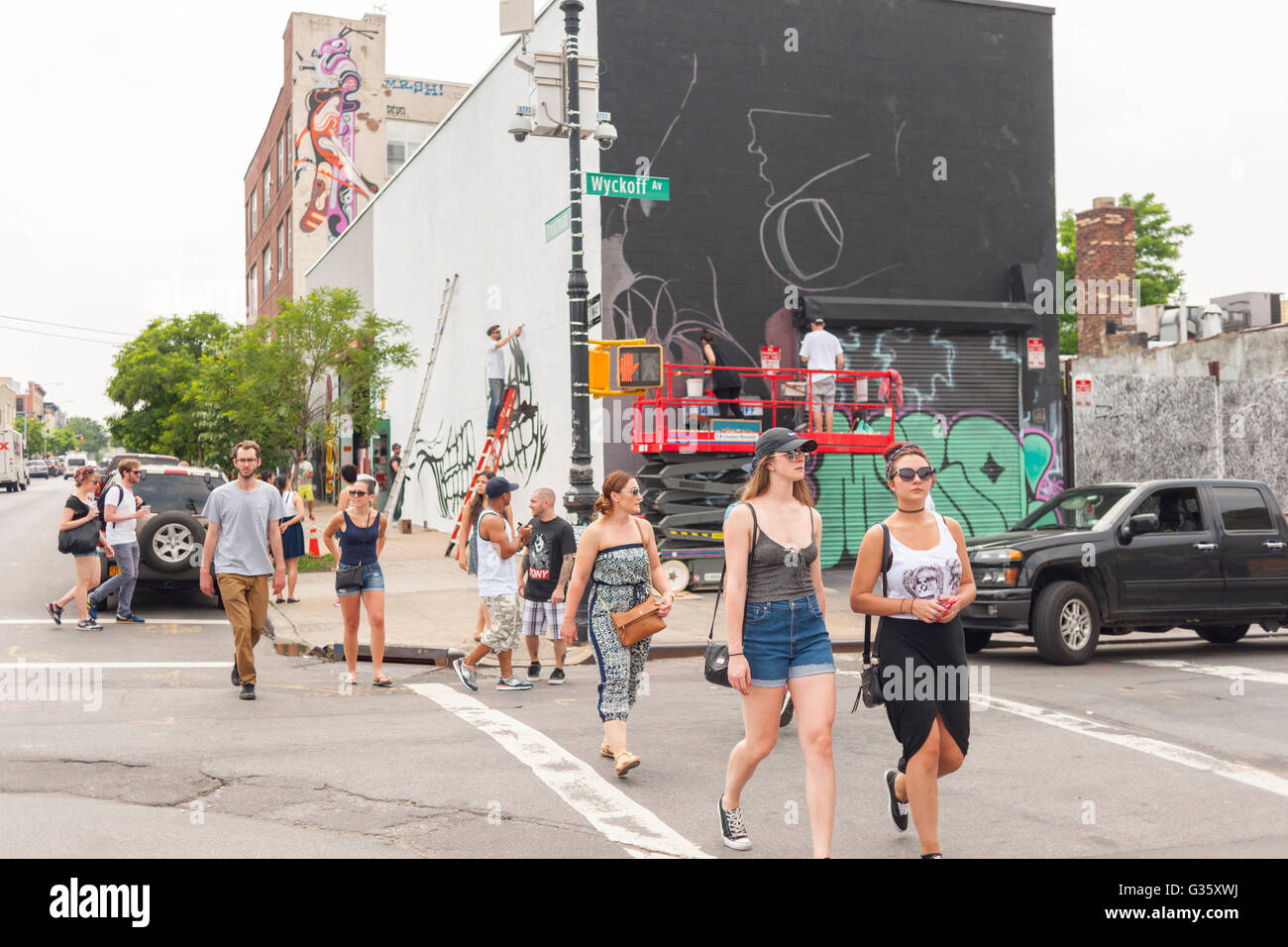 Thousands pour into Bushwick, Brooklyn in New York for the annual ...