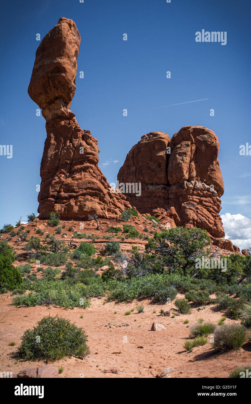 Balancing Rock in Arches National Park, Moab, Utah, USA Stock Photo - Alamy
