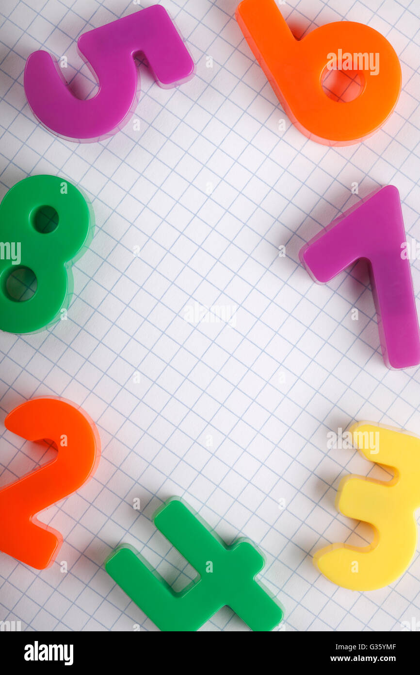 Colorful plastic numbers Stock Photo - Alamy