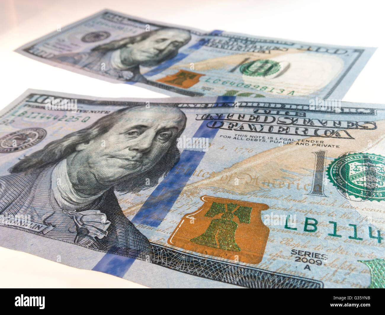 Close up of United States Currency, $100 Bills, USA Stock Photo - Alamy