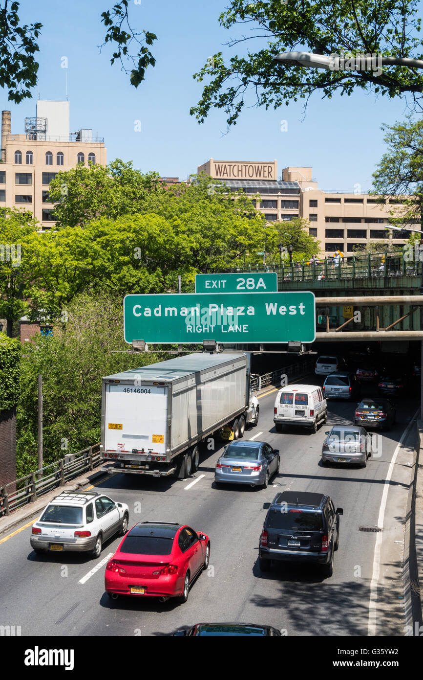 Bqe expressway brooklyn queens expressway highway hi-res stock ...