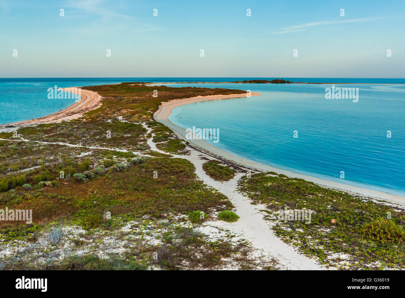 Bush Key viewed from the top of Fort Jefferson, on Garden Key, Dry ...