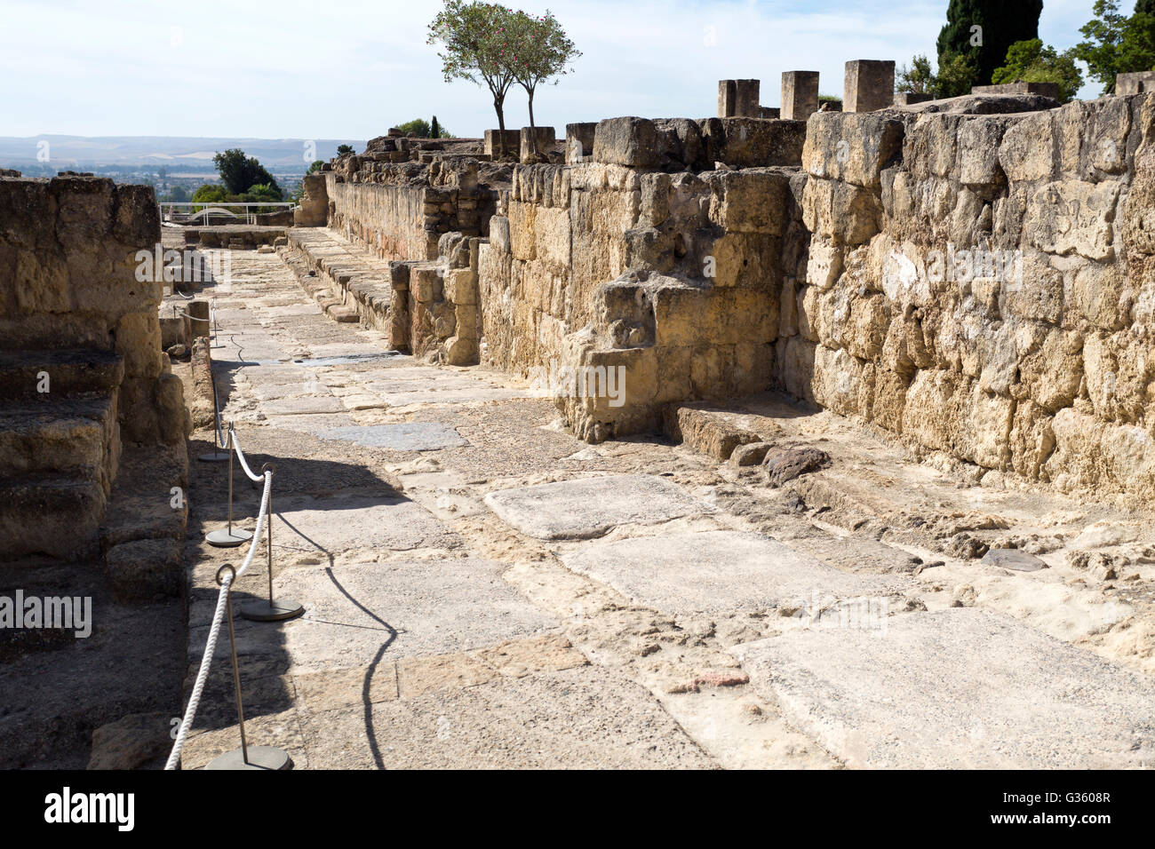 Ruins of the ramped street connecting the Great Portico to the Upper ...
