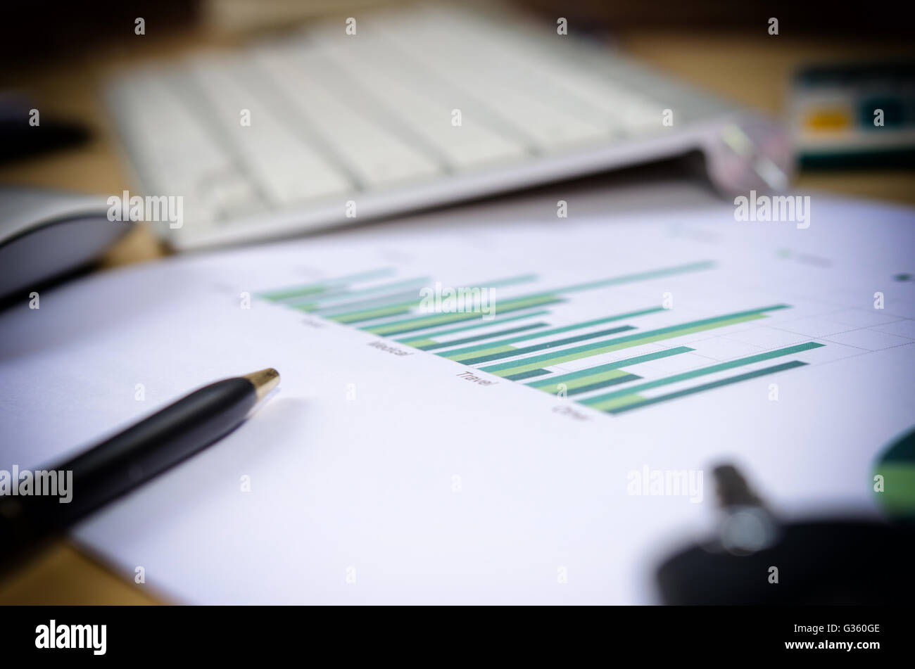 Image of document with charts Stock Photo - Alamy