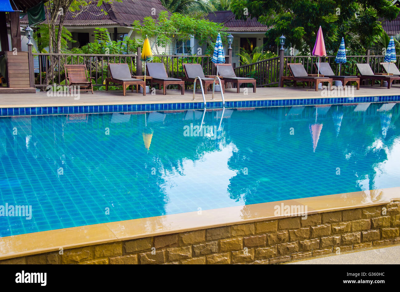luxury swimming pool a tropical resort Stock Photo - Alamy
