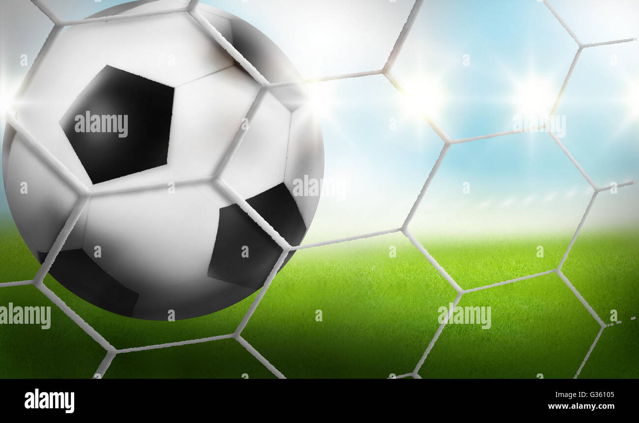 Goal - Football Background Ball 3D Design Stock Photo - Alamy
