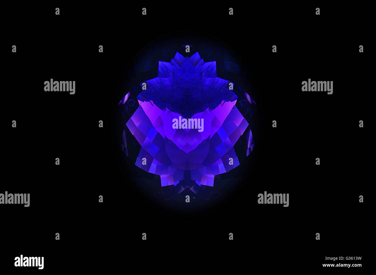 Purple amethyst gem on black Stock Photo - Alamy