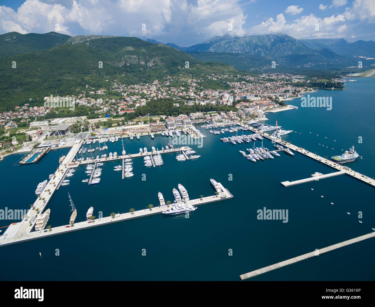Aerial view of Porto Montenegro. Tivat city Stock Photo - Alamy