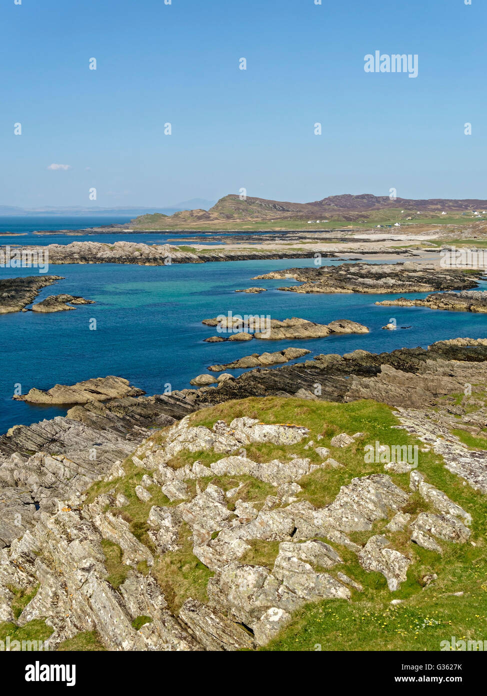 West coast of the Island of Colonsay, Scottish Hebrides, Scotland, UK ...