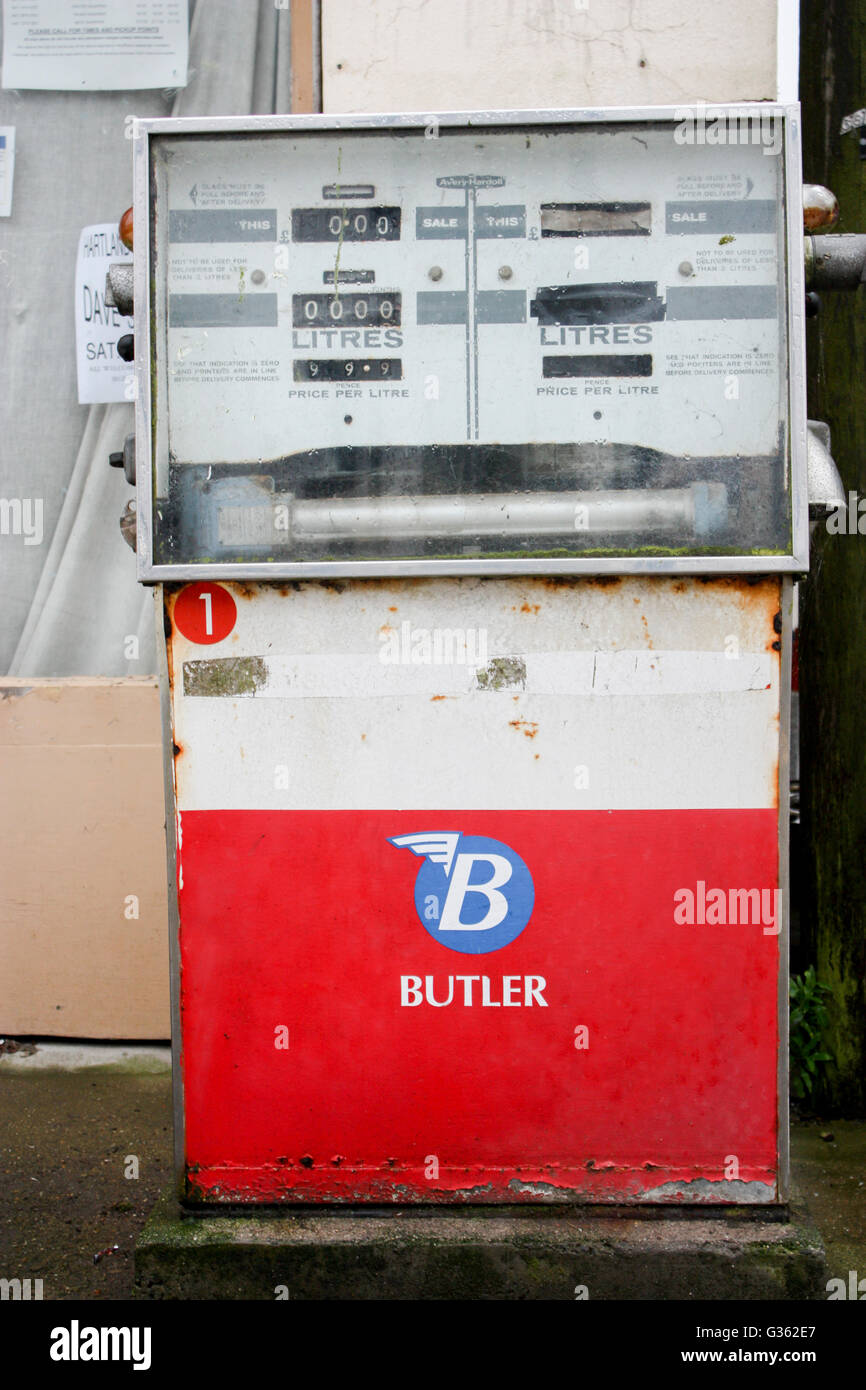 An old Butler petrol pump Stock Photo - Alamy