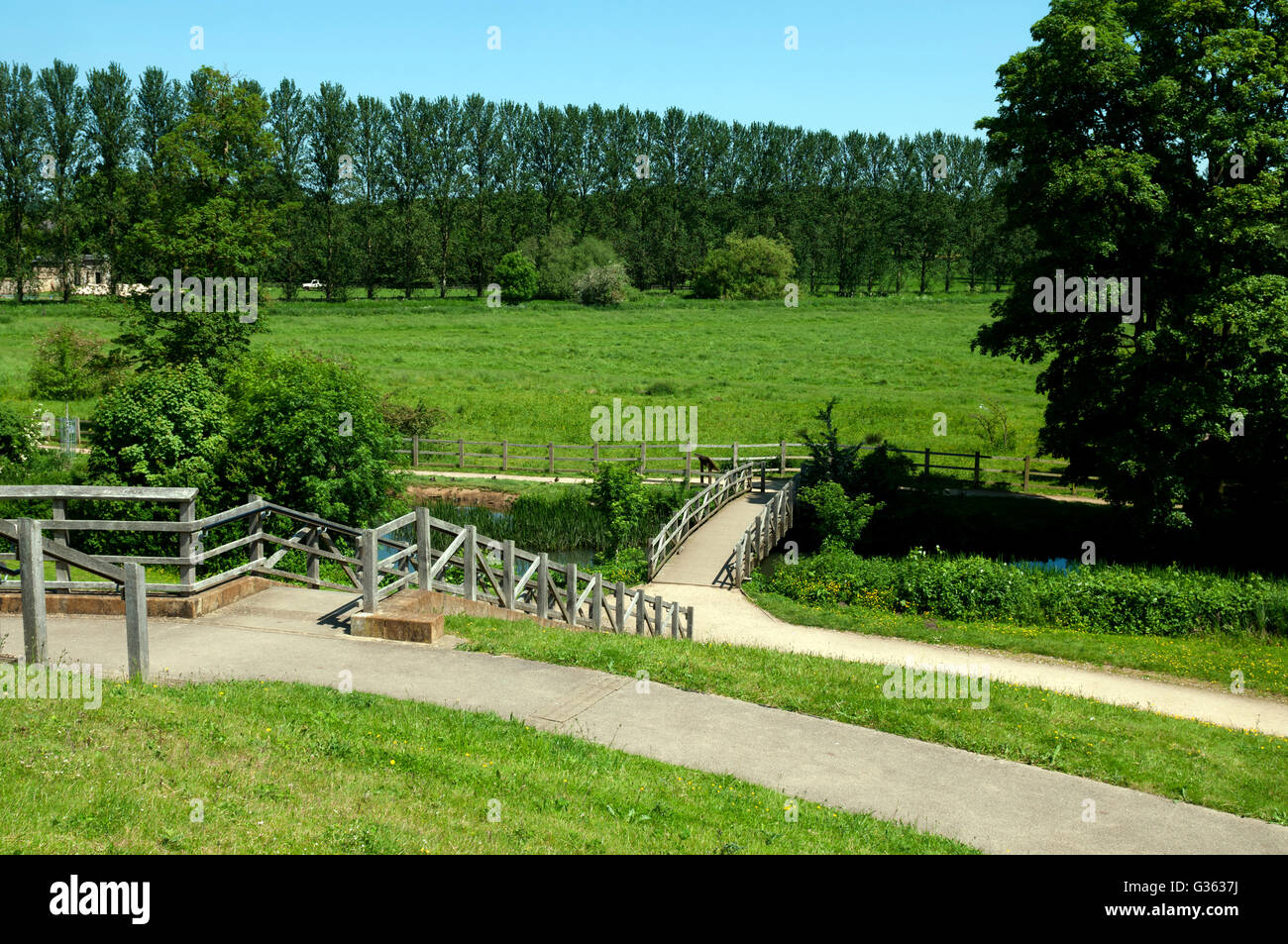 The Watermeadows from Bury Mount, Towcester, Northamptonshire, England ...
