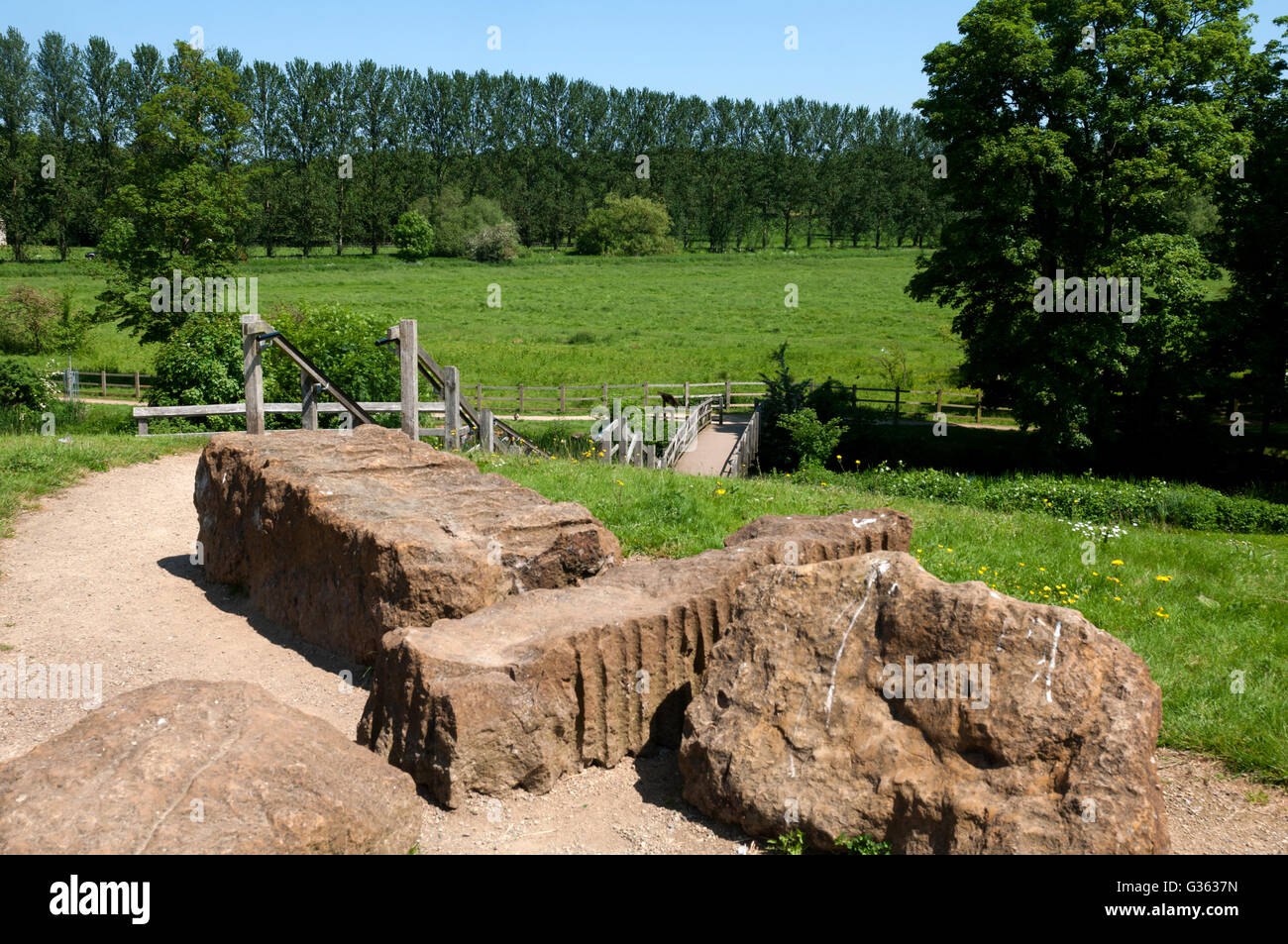 The Watermeadows from Bury Mount, Towcester, Northamptonshire, England ...