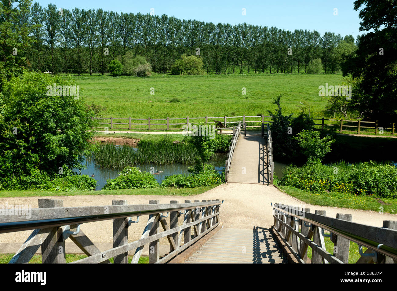 The Watermeadows from Bury Mount, Towcester, Northamptonshire, England ...