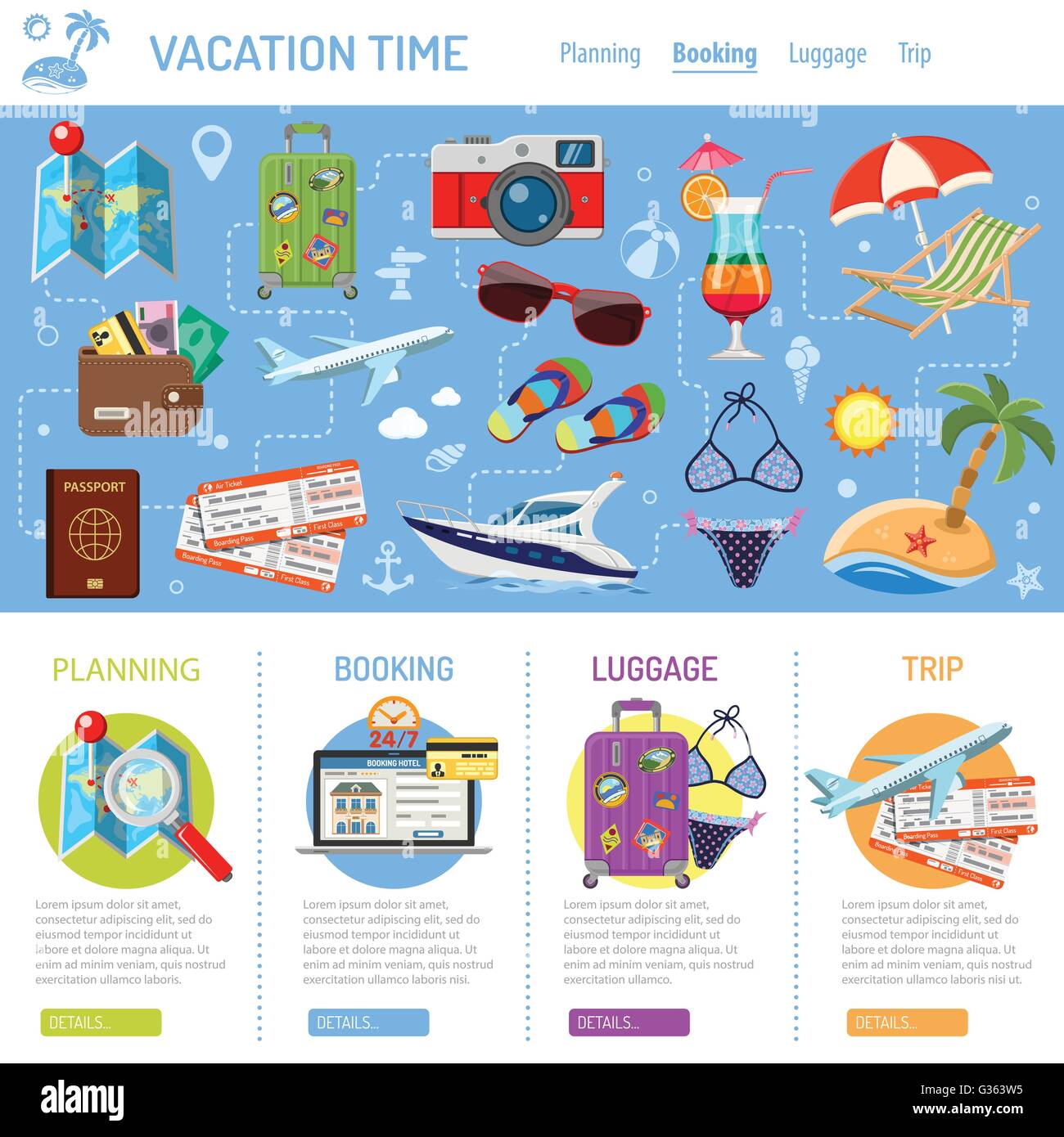Vacation and Tourism Infographics Stock Vector Image & Art - Alamy