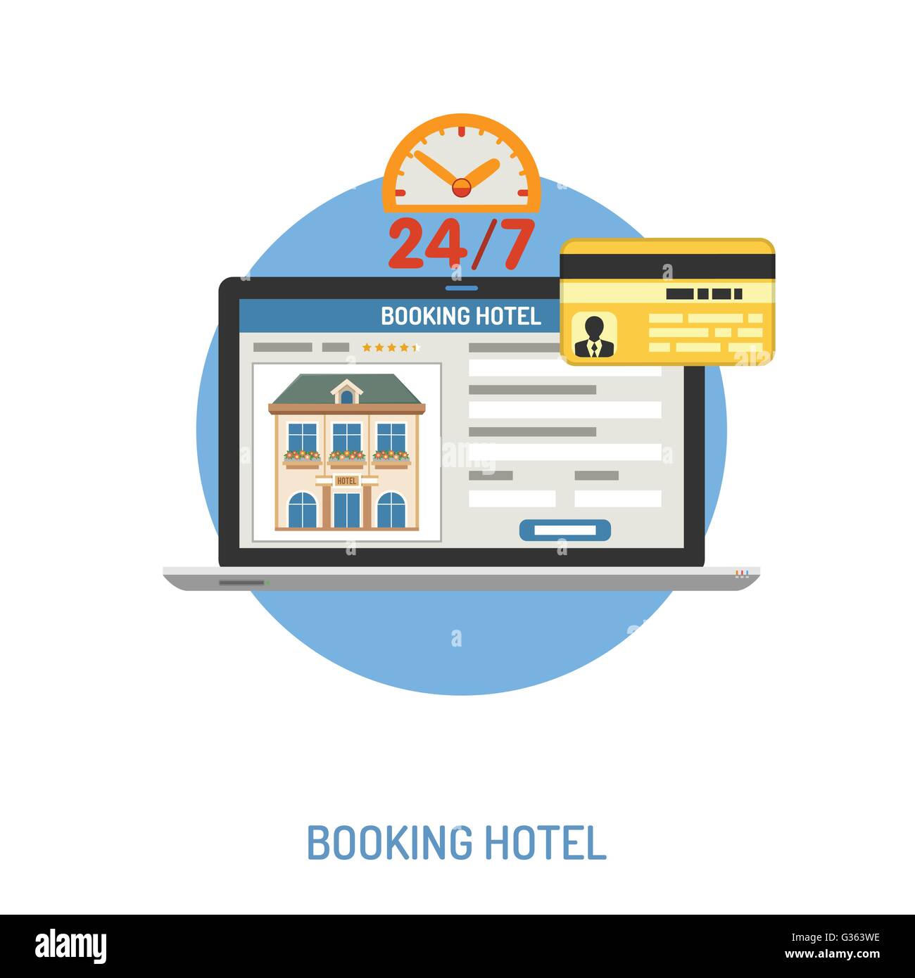 Planning summer vacation online Stock Vector Images - Alamy