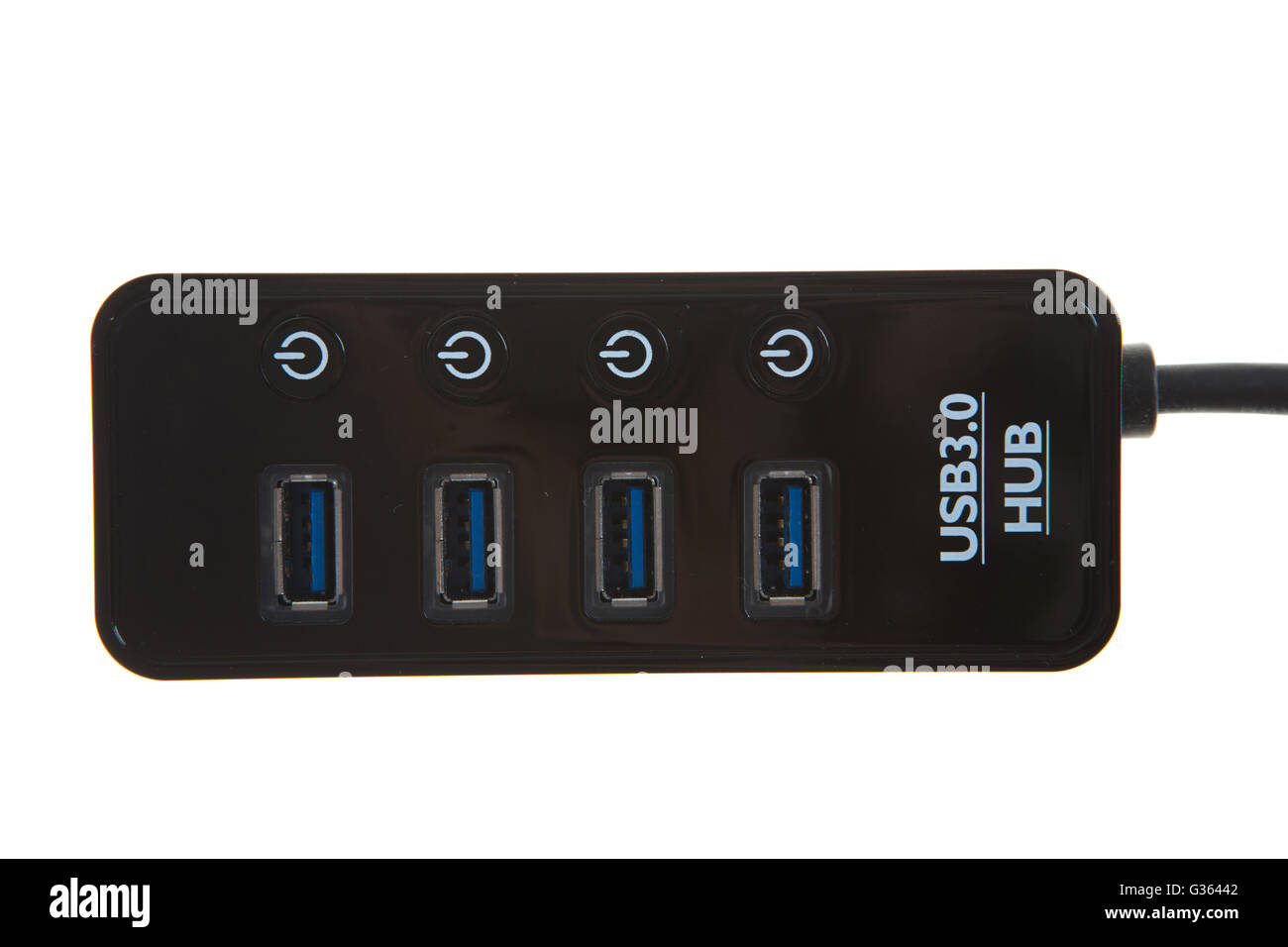 dark usb hub isolated on white background Stock Photo - Alamy
