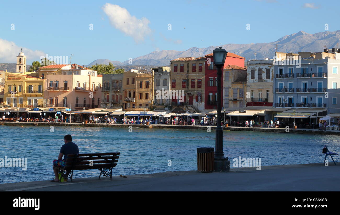 The Venetian Outer Harbour of Hania, Crete, Greece Stock Photo - Alamy