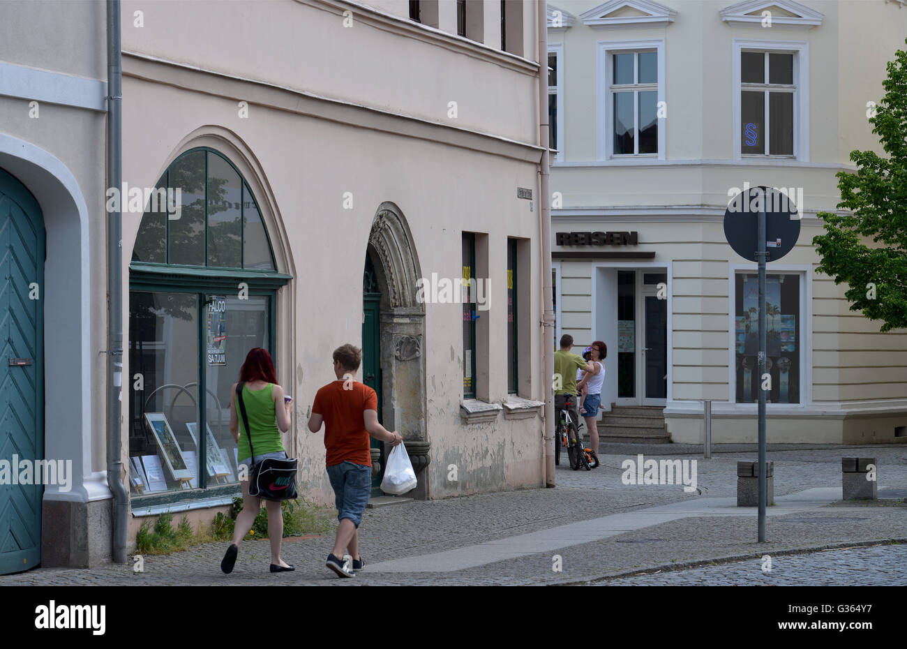 Strasse der Einheit, Bad Belzig, Brandenburg, Germany Stock Photo - Alamy