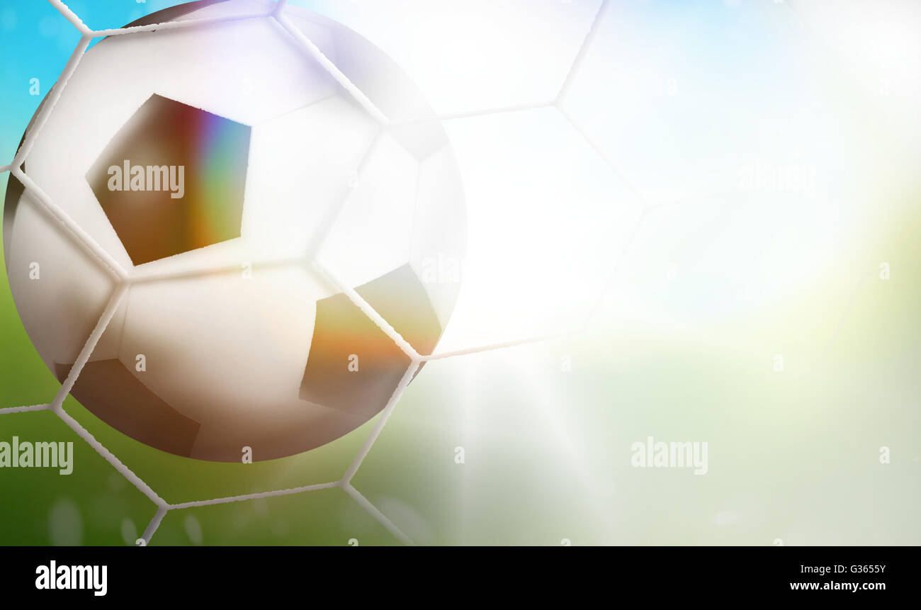3d soccer football background goal Stock Photo - Alamy
