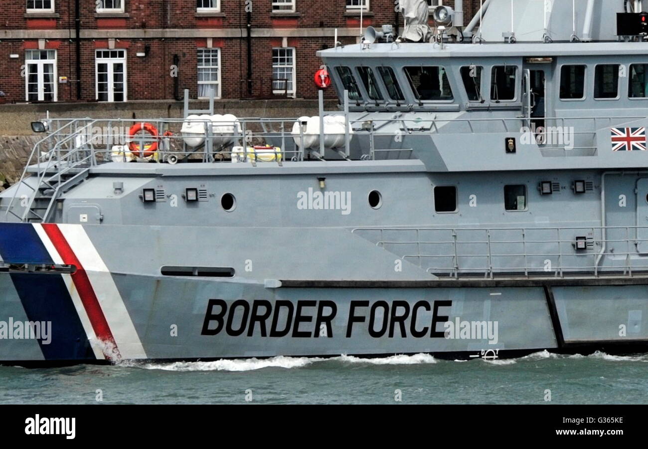 AJAXNETPHOTO. - 7TH JUNE, 2015. PORTSMOUTH, ENGLAND. - BORDER FORCE ...