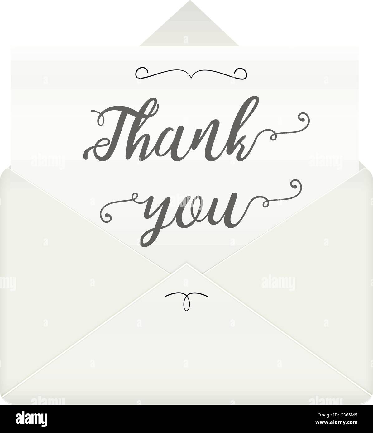 Envelope card text thank Stock Vector Images - Alamy