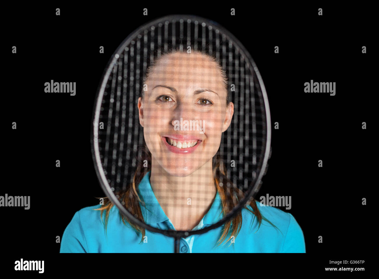 Badminton racket woman hi-res stock photography and images - Alamy