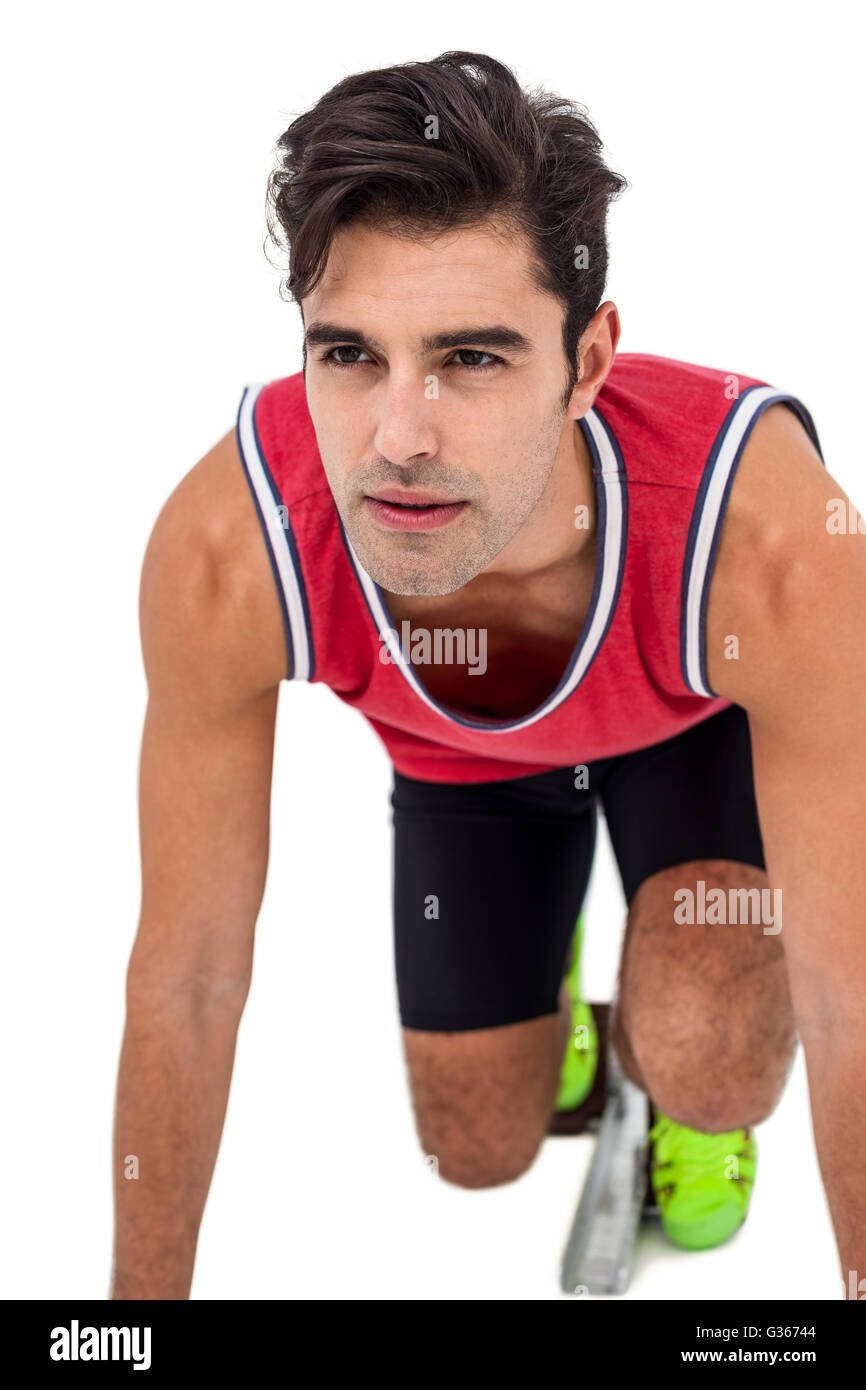 Man running starting position hi-res stock photography and images - Alamy