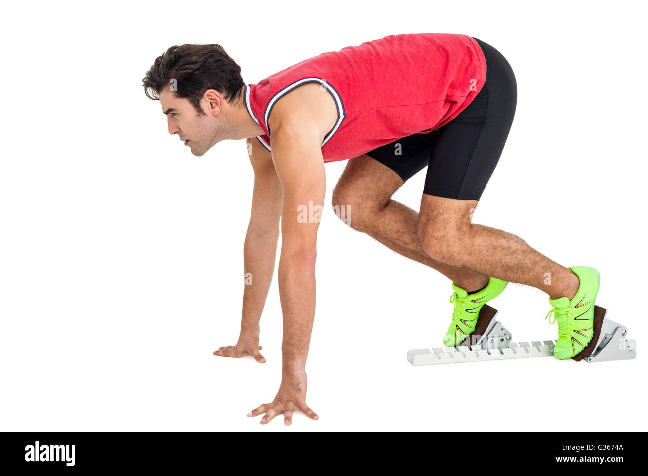Fit confident man in starting hi-res stock photography and images - Alamy