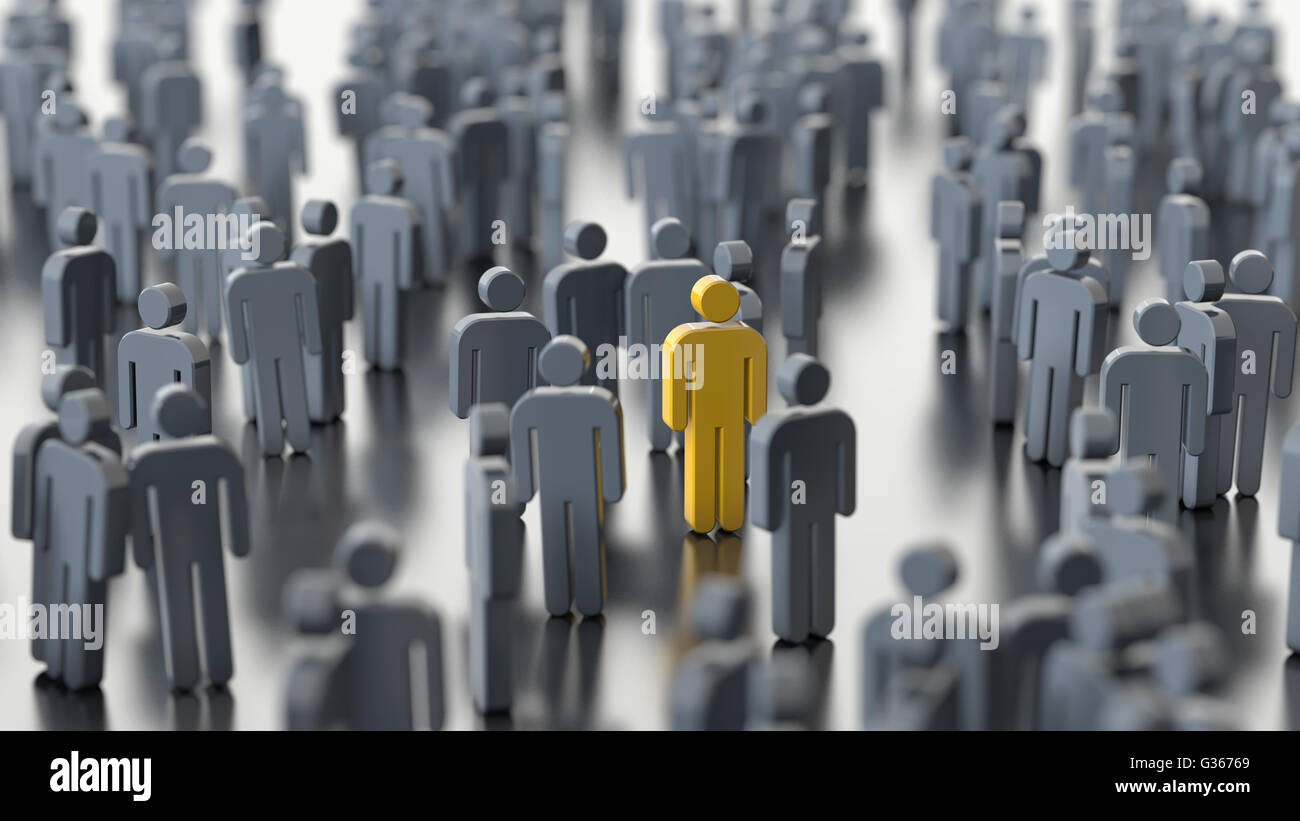 Person alone crowd hi-res stock photography and images - Alamy