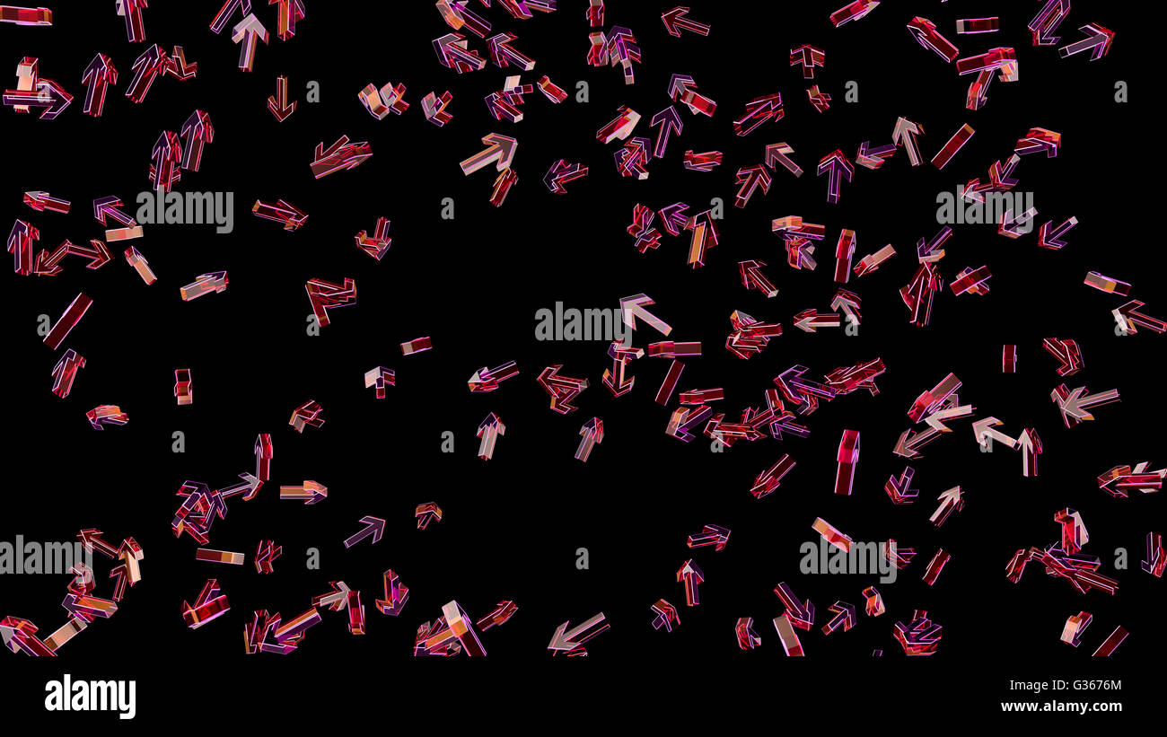 Arrows in neon light red hi-res stock photography and images - Alamy