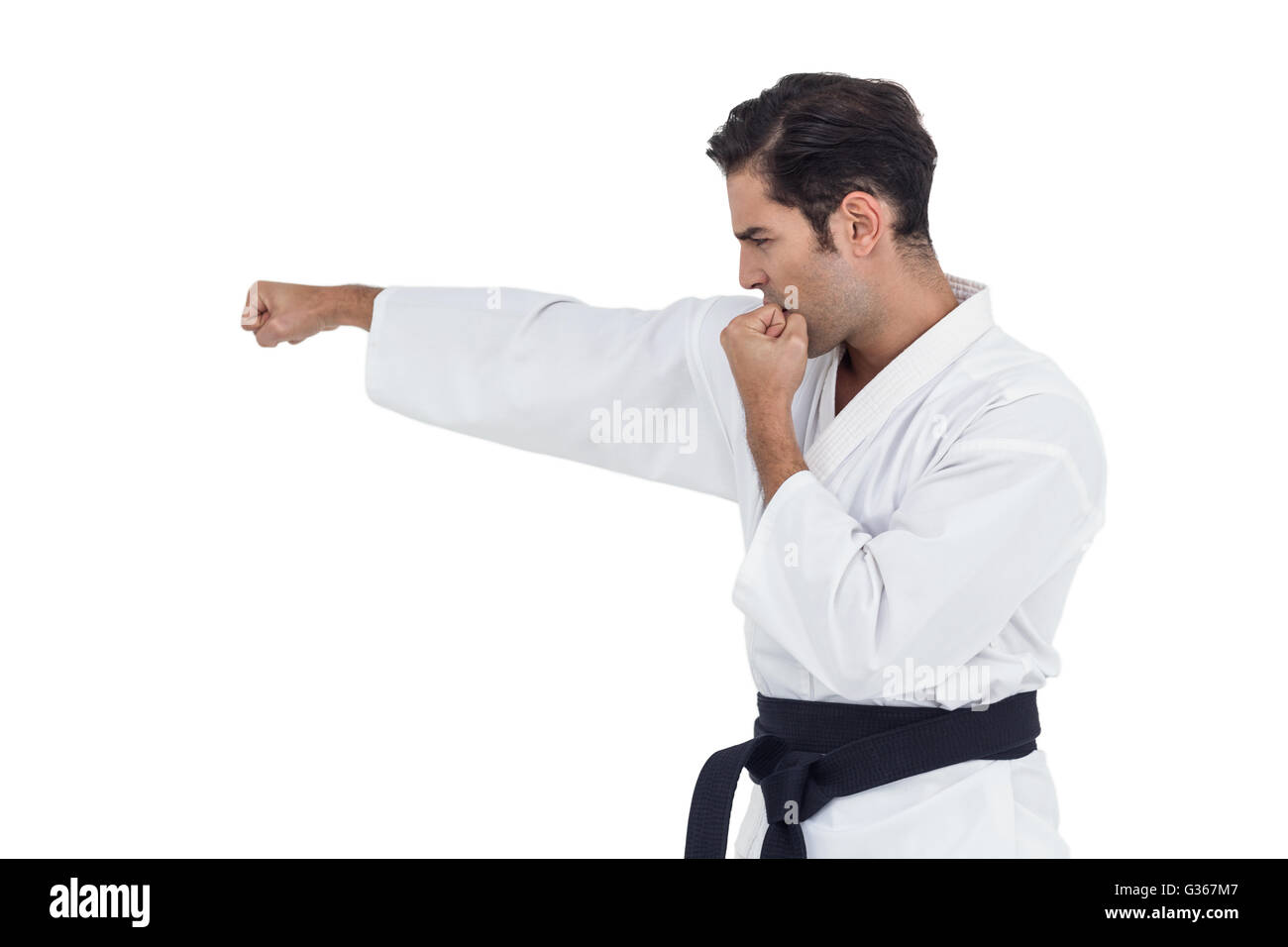 Karate pose Cut Out Stock Images & Pictures - Alamy