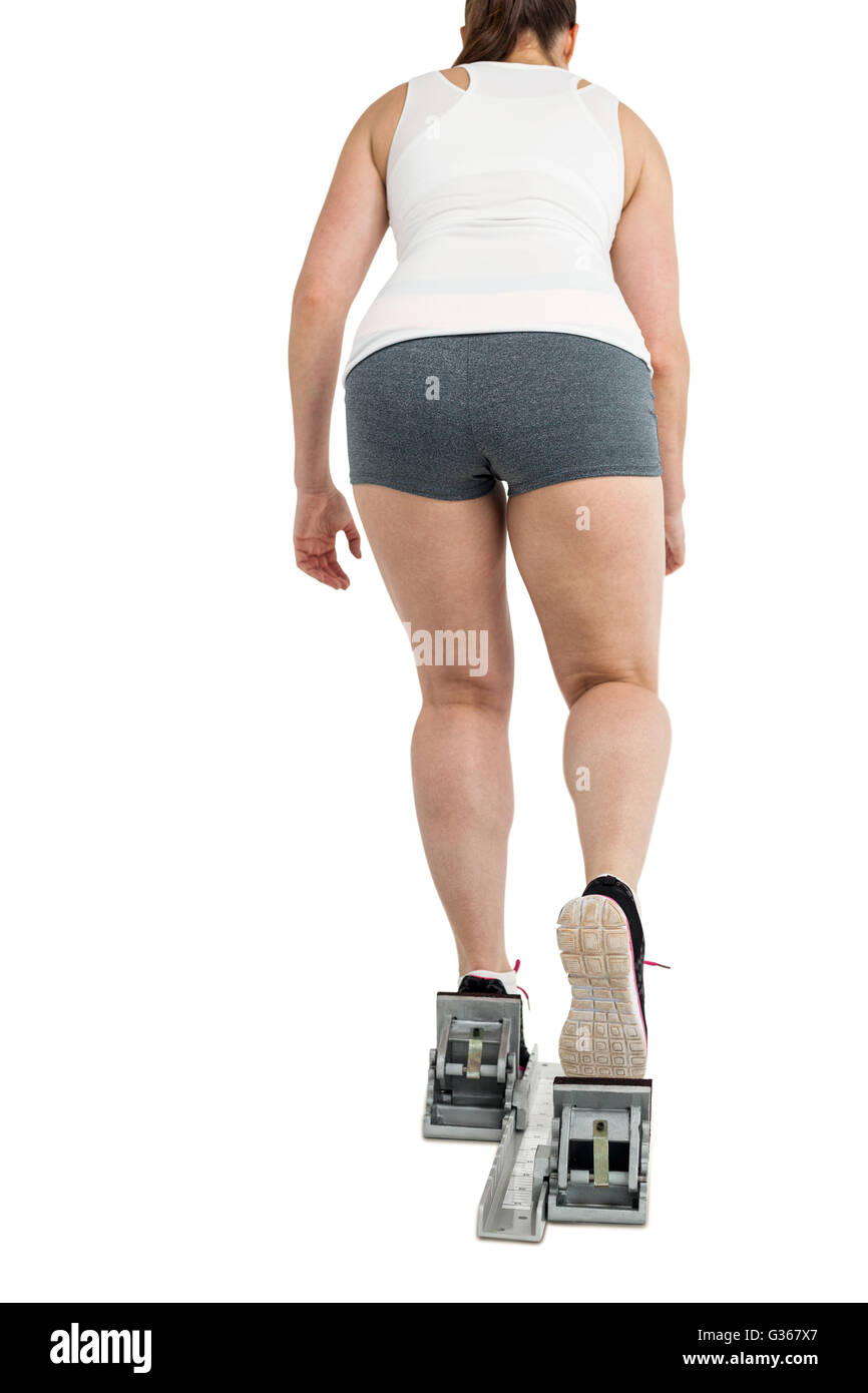 Woman starting blocks hi-res stock photography and images - Alamy