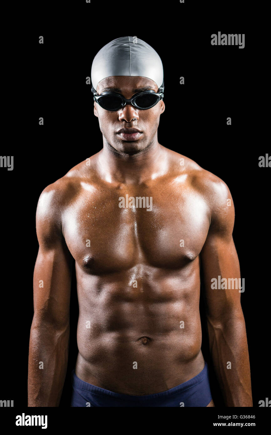 Swimmer ready to dive Stock Photo - Alamy
