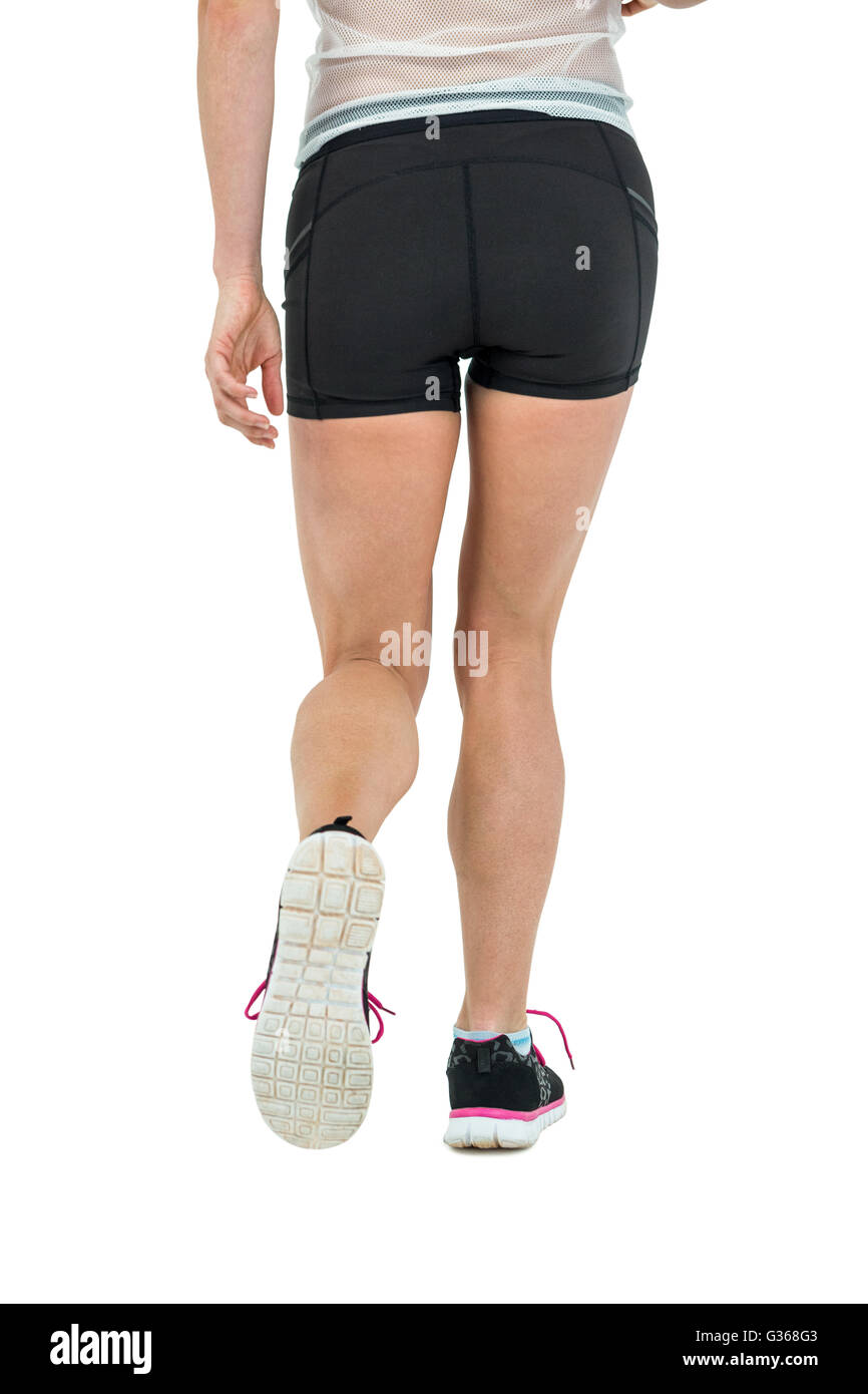 Rear view female athlete sportswoman hi-res stock photography and ...