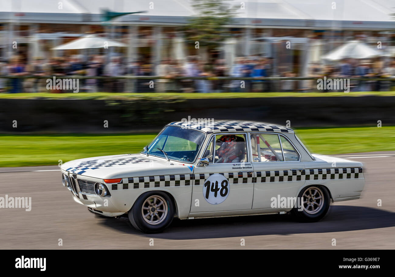 Amanda Stretton in the 1965 BMW 1800 TISA during the St Mary's TRophy ...