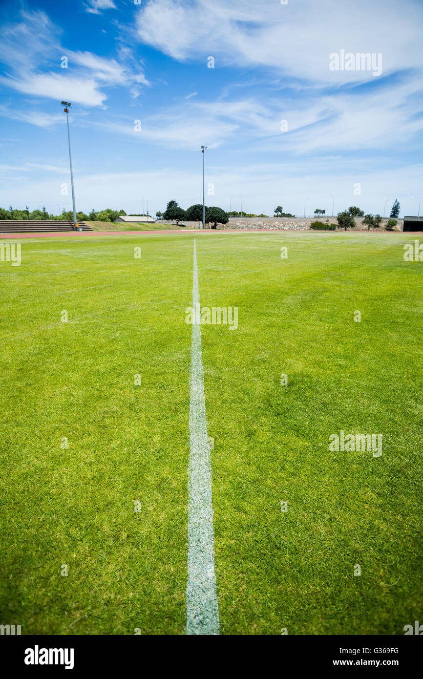 Boundary line of a playing field Stock Photo - Alamy