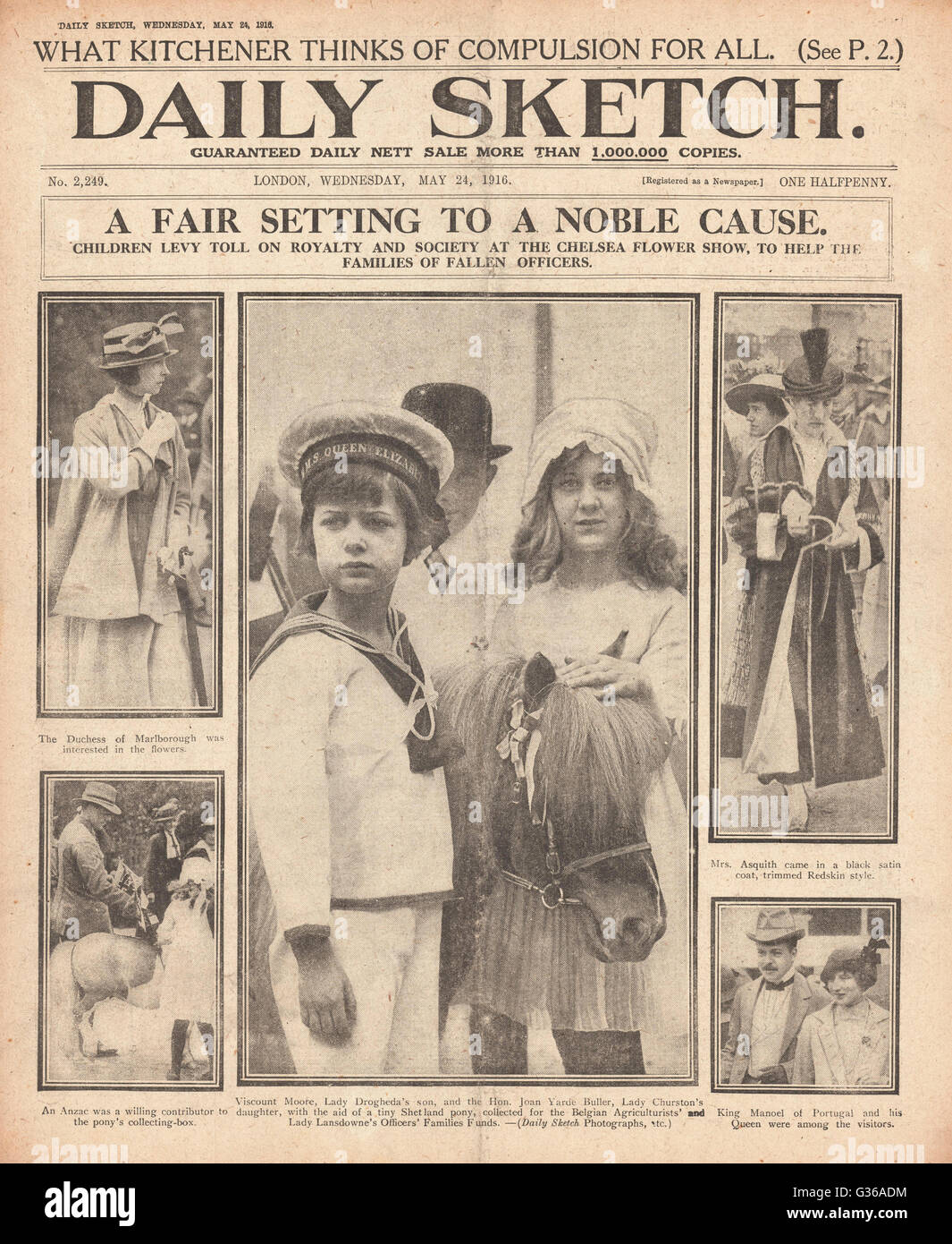 1916 Daily Sketch Chelsea Flower Show Stock Photo - Alamy