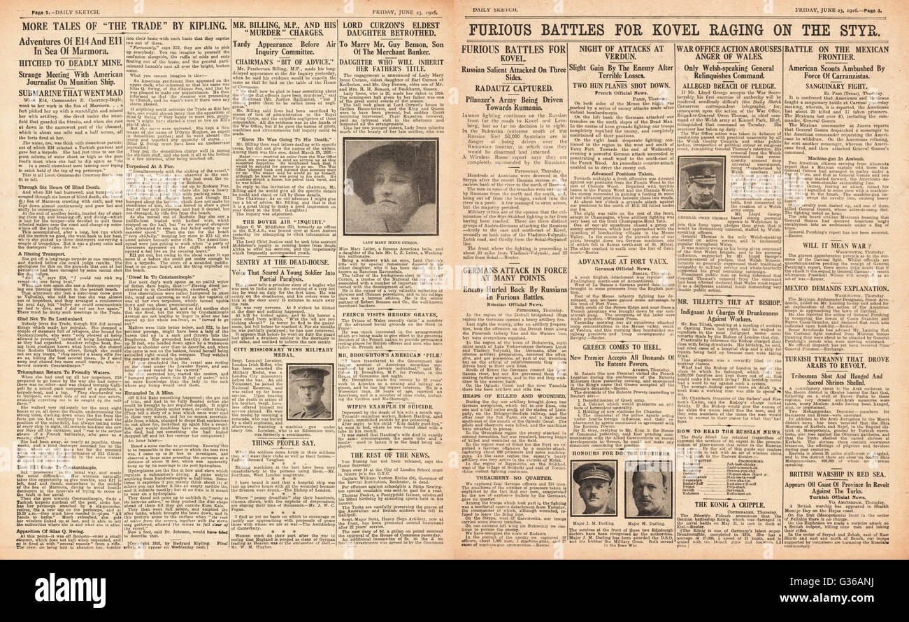 1916 Daily Sketch Battle for Kovel Stock Photo - Alamy