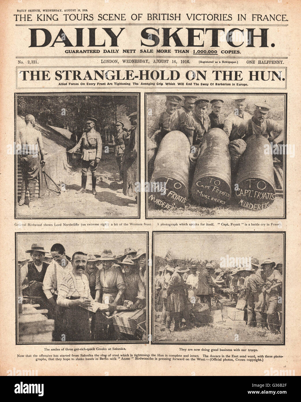 War 1916 newspaper soldiers hi-res stock photography and images - Alamy