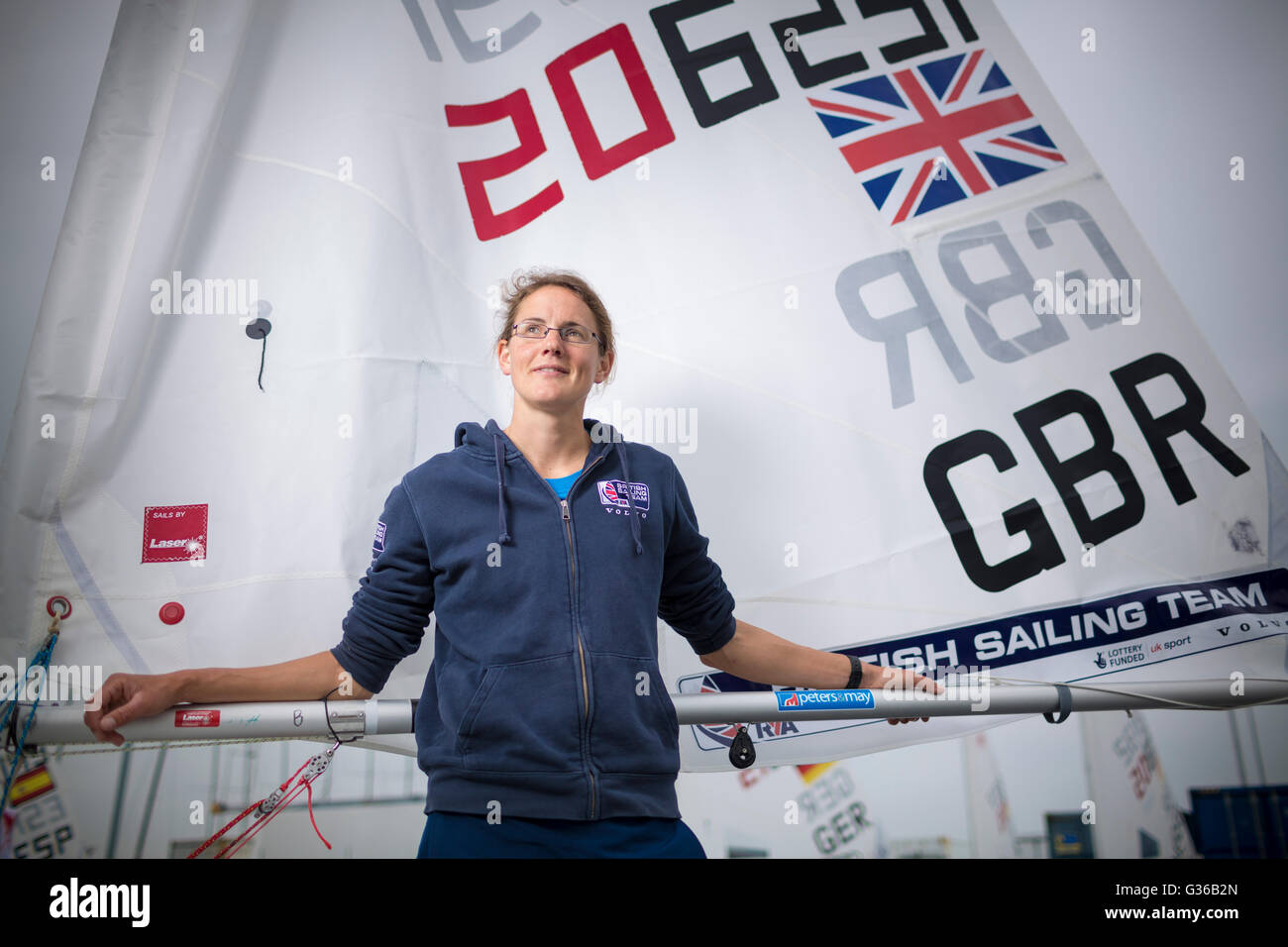 Team GBR Olympic sailor Alison Young pictured on day one of the ISAF ...