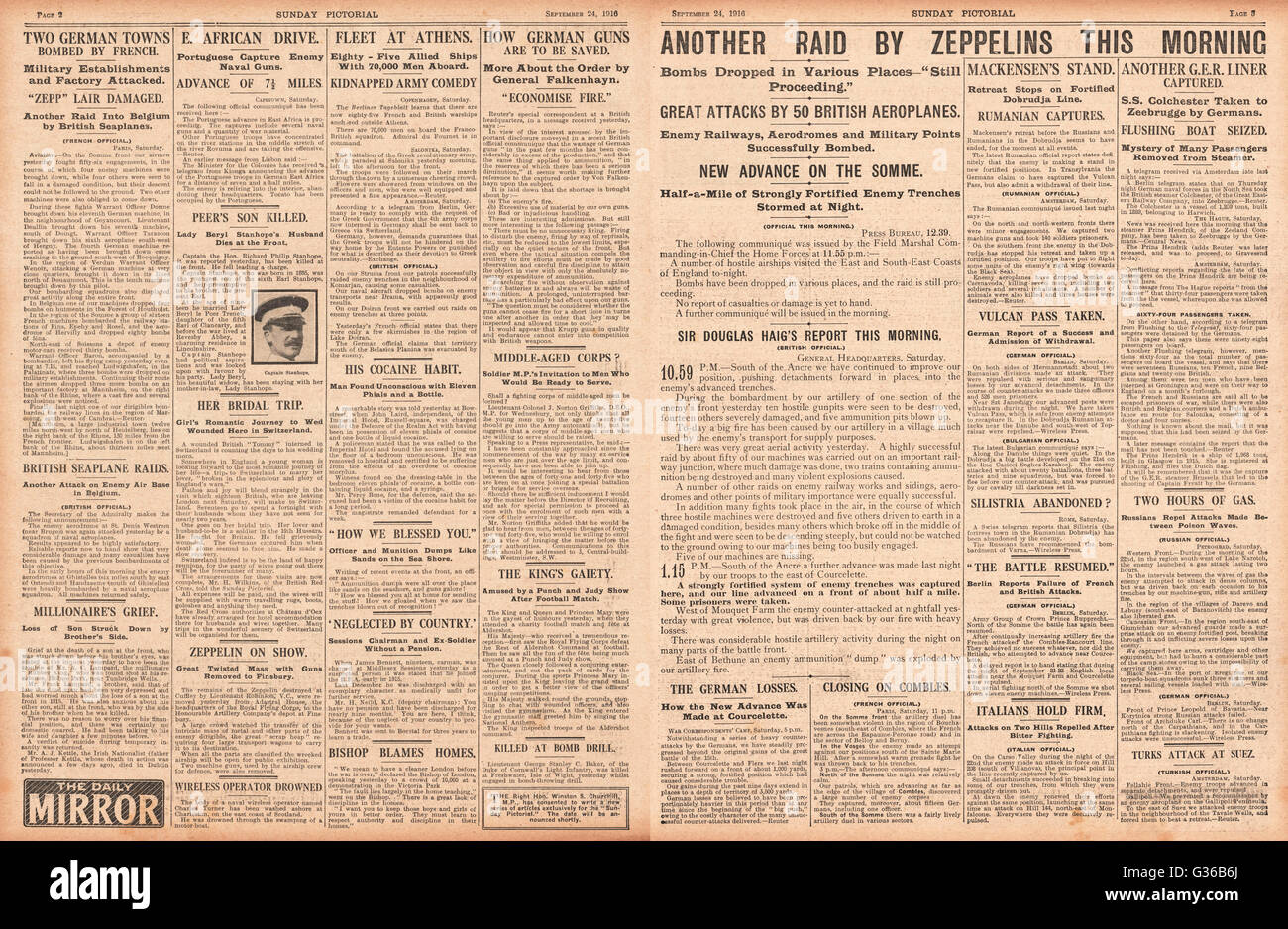 Zeppelin raid 1916 september hi-res stock photography and images - Alamy