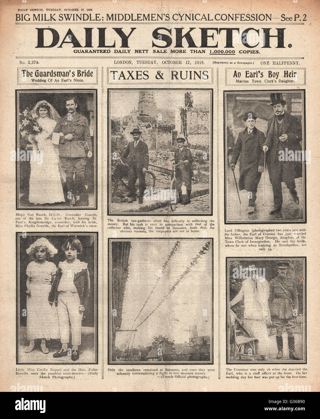 1916 Daily Sketch Front Page Stock Photos & 1916 Daily Sketch Front ...